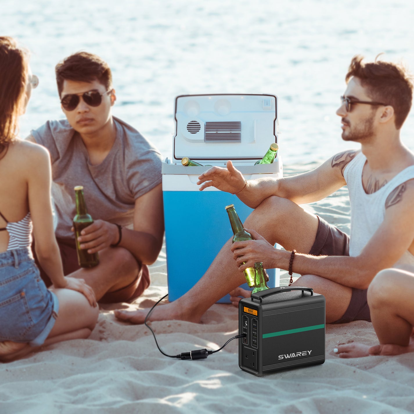 SWAREY 166Wh Portable Power Station Solar Generator Outdoor Generator ...