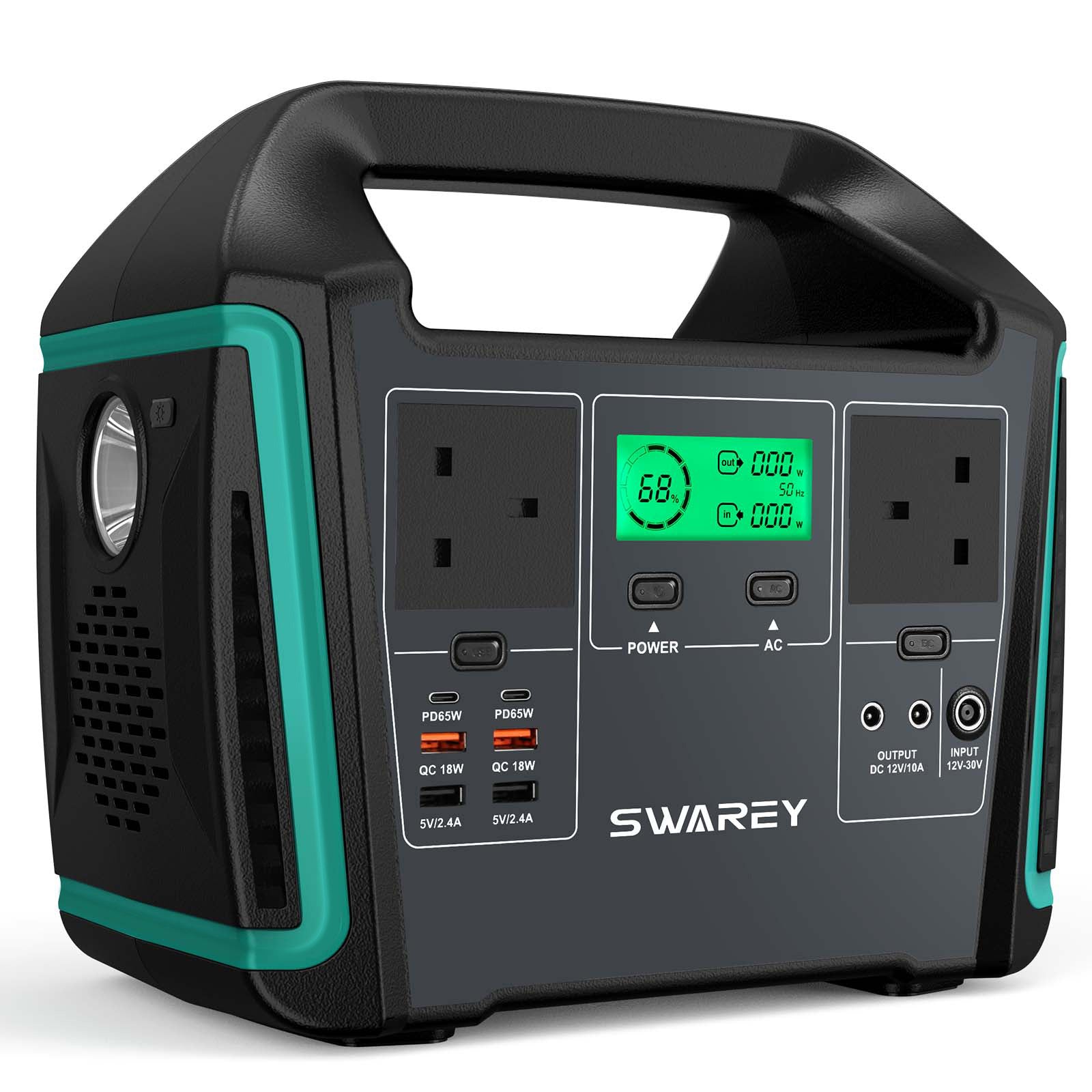 SWAREY Portable Power Station S1000, 725Wh Lithium-ion Battery Solar G ...