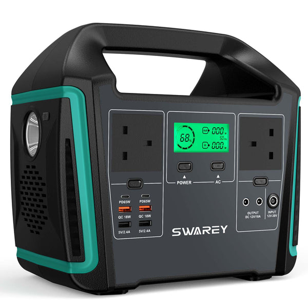 SWAREY Portable Power Station S1000, 725Wh Lithium-ion Battery Solar G ...