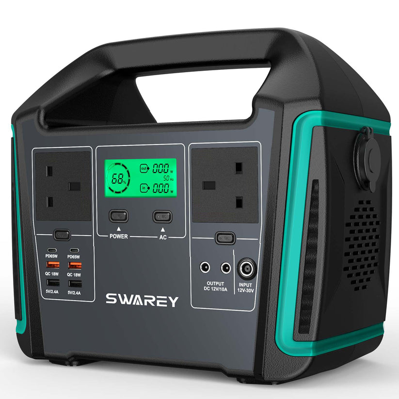 SWAREY Portable Power Station S1000, 725Wh Lithium-ion Battery Solar G ...