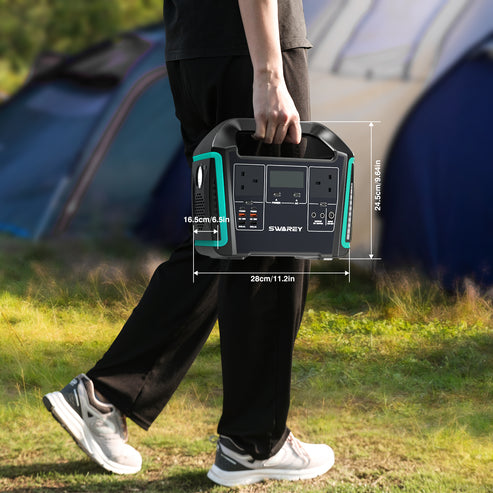 SWAREY Portable Power Station S1000, 725Wh Lithium-ion Battery Solar G ...